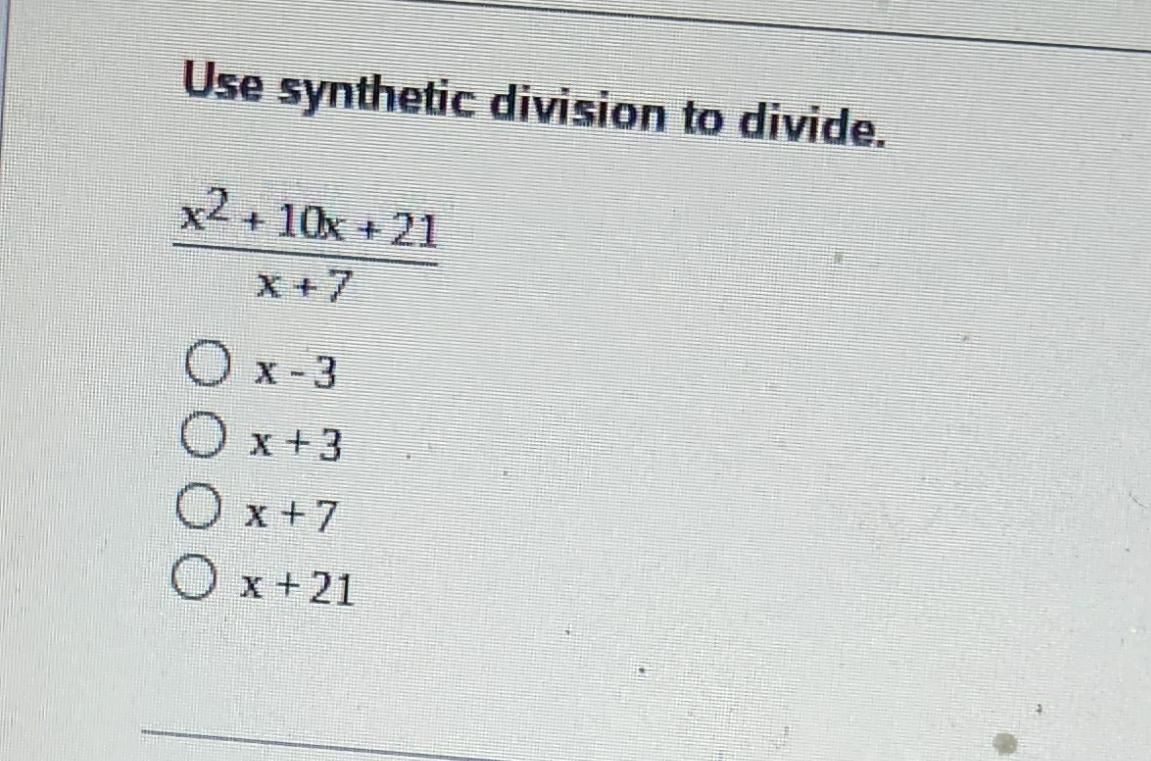Solved Use synthetic division to | Chegg.com