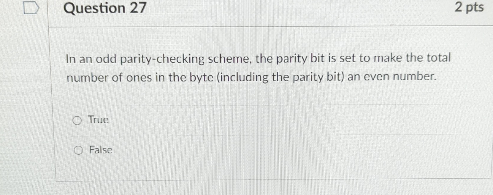 Solved Question 272 ptsin An Odd Parity Checking Scheme