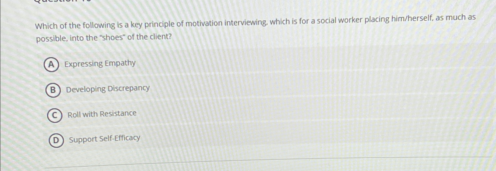 Solved Which of the following is a key principle of | Chegg.com