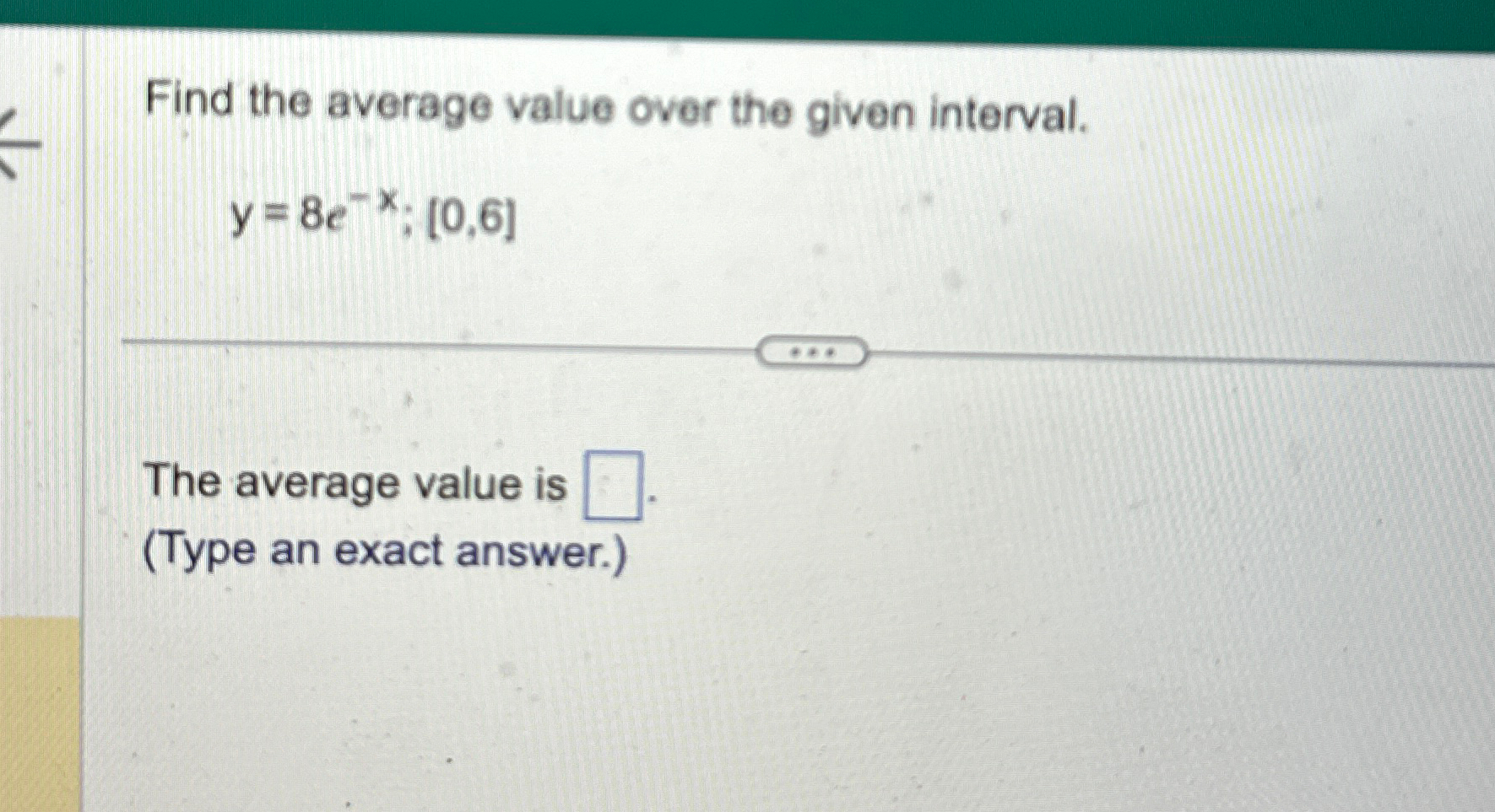 Solved Find the average value over the given | Chegg.com