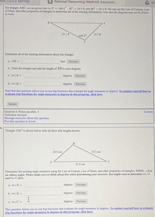 Solved (2022 Spring) R Rational Reasoning IMathAS Assessm... | Chegg.com