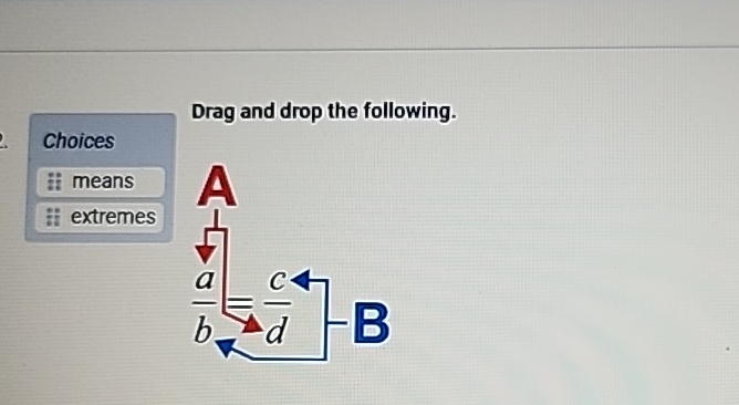 Solved Drag and drop the following.Choicesmeansextremes | Chegg.com