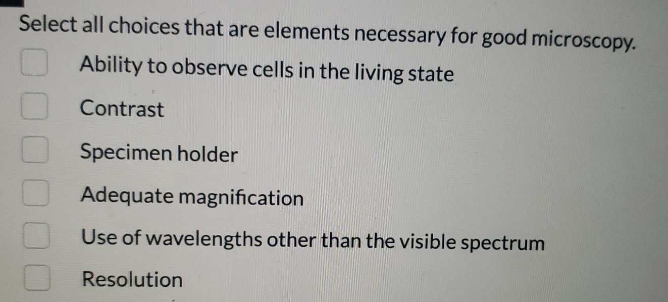 Solved Select all choices that are elements necessary for | Chegg.com