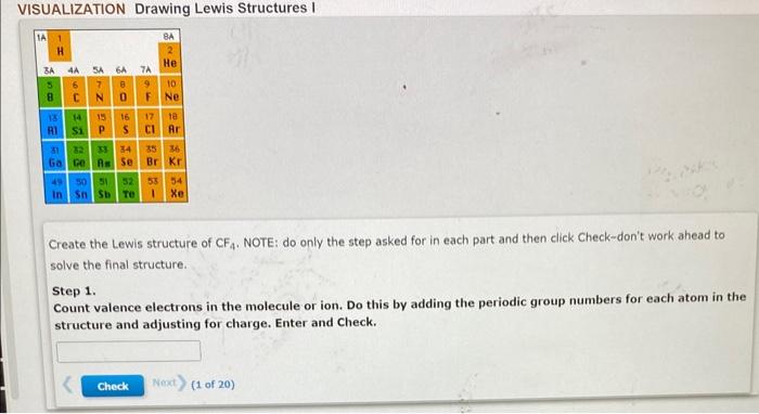 Solved VISUALIZATION Drawing Lewis Structures I Create the | Chegg.com