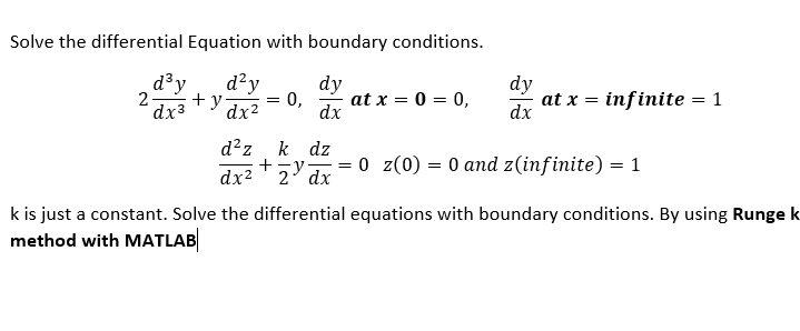 Solved Solve the differential Equation with boundary | Chegg.com