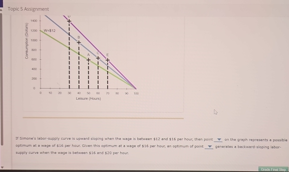 Solved Topic 5 ﻿AssignmentIf Simone's labor-supply curve is | Chegg.com