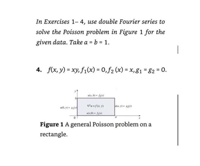 Solved In Exercises 1-4, use double Fourier series to solve | Chegg.com