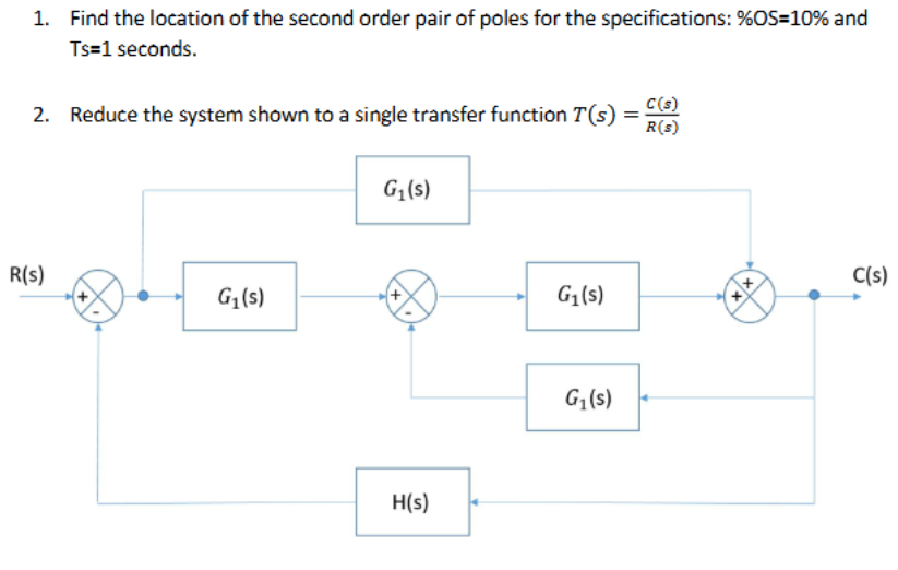 Find the location of ﻿the second order pair of ﻿poles | Chegg.com