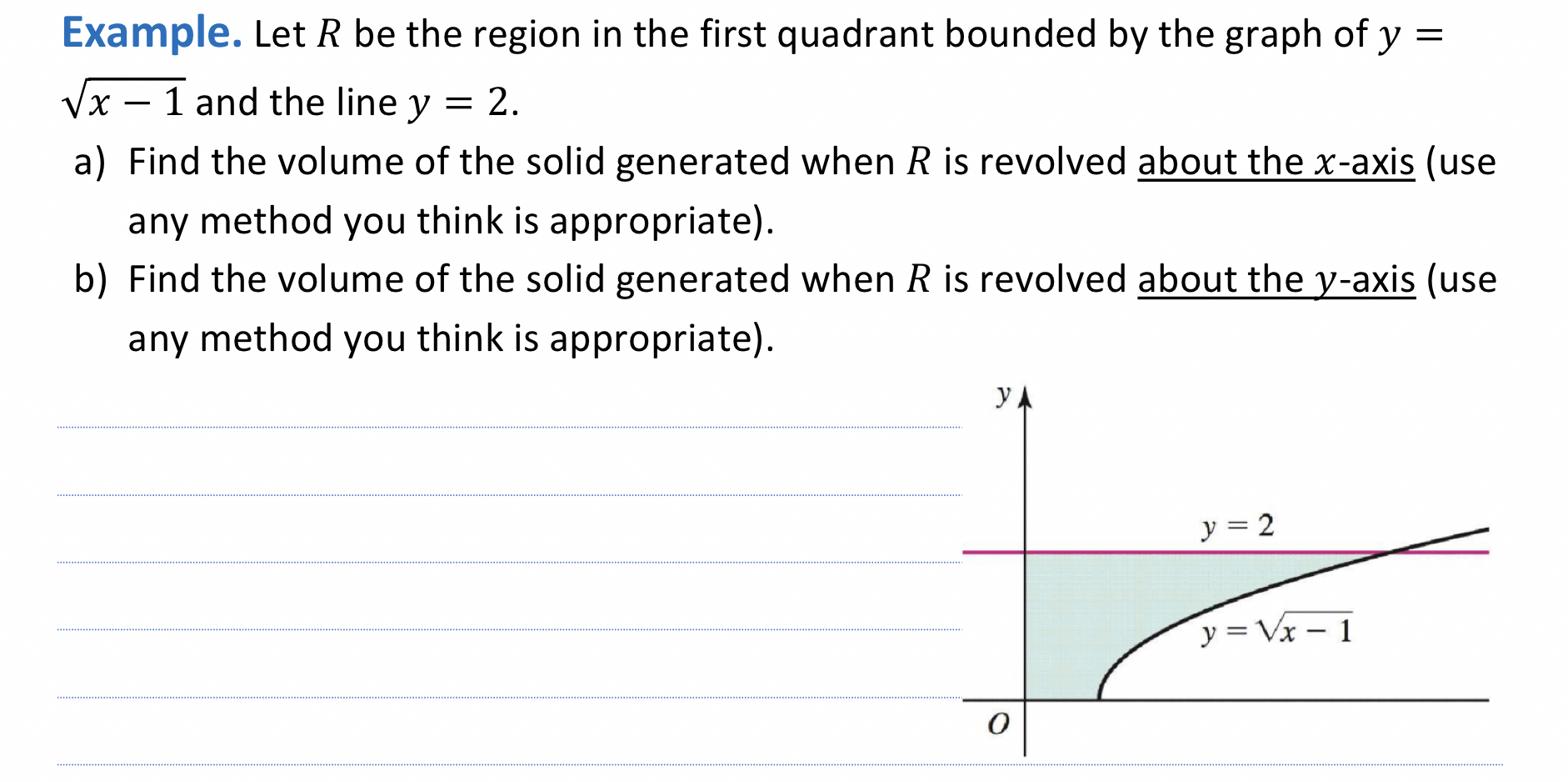 Solved Example. Let R ﻿be the region in the first quadrant | Chegg.com