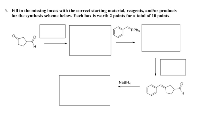 Solved 5. Fill in the missing boxes with the correct | Chegg.com