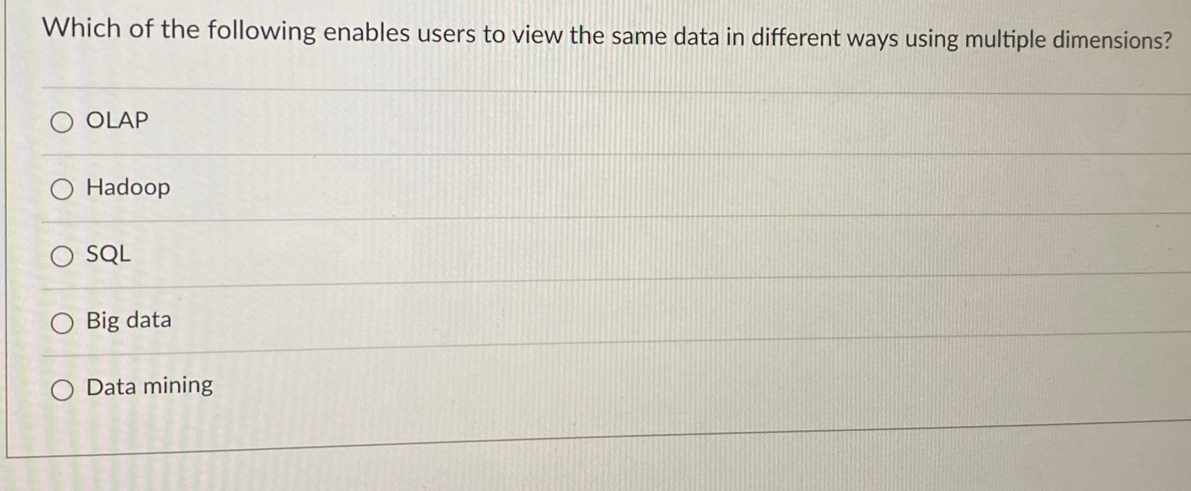 Solved Which of the following enables users to view the same | Chegg.com