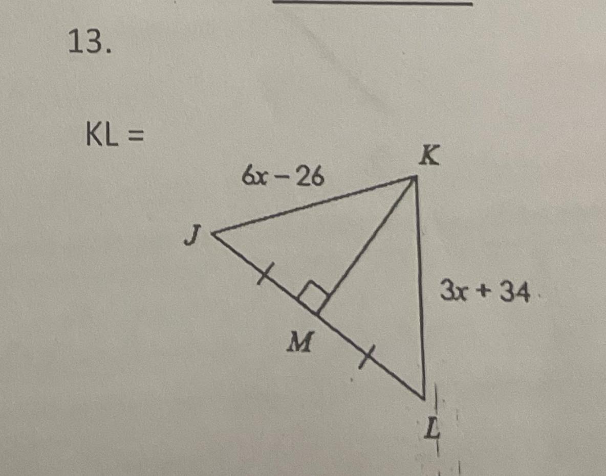 Solved KL= | Chegg.com