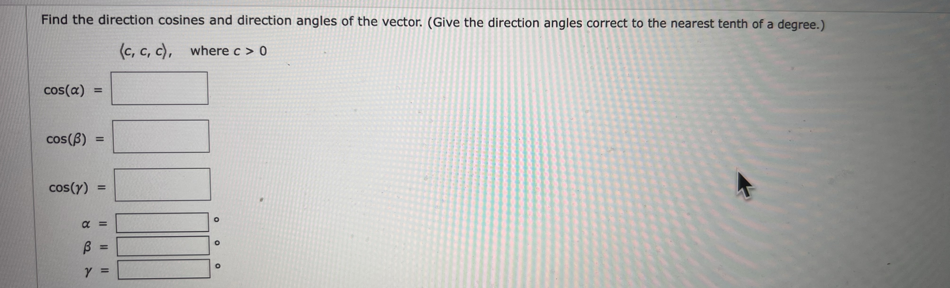 Solved Find the direction cosines and direction angles of | Chegg.com