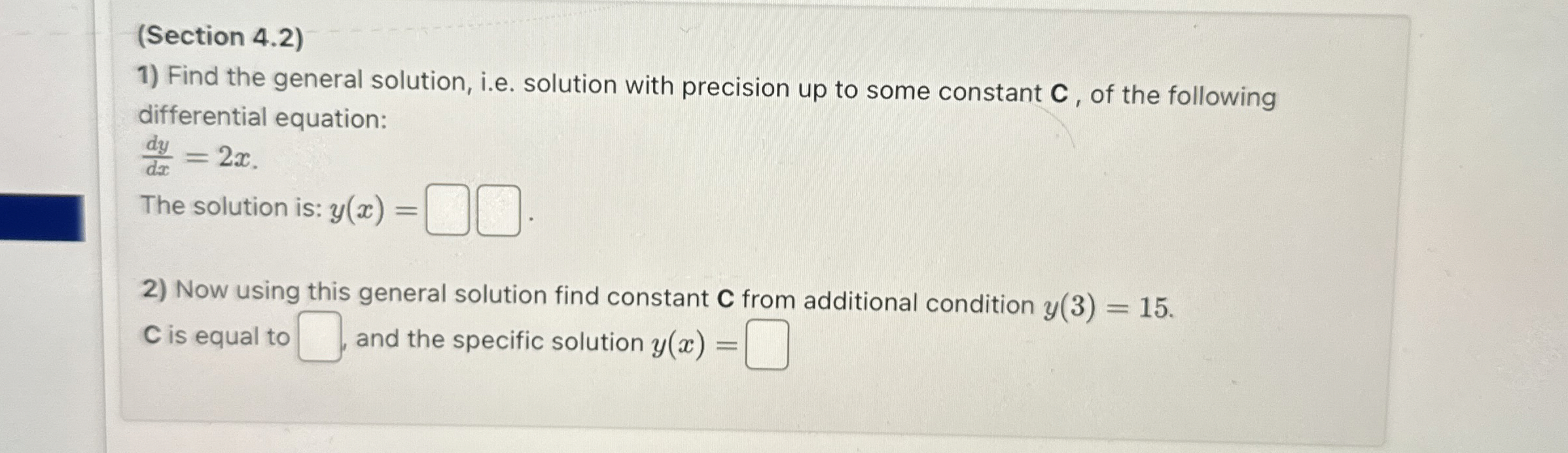Solved (Section 4.2)Find the general solution, i.e. | Chegg.com