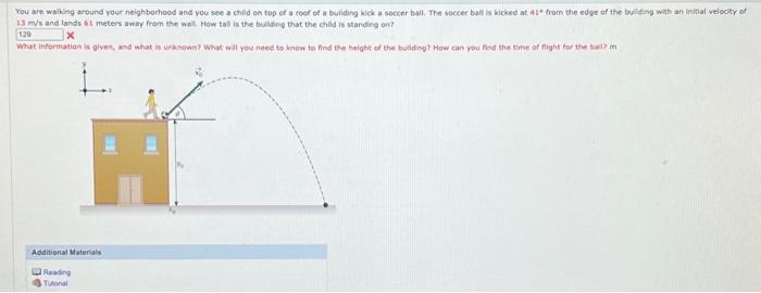 Solved 13 m/s and lands 61 meters away from the wall. How | Chegg.com