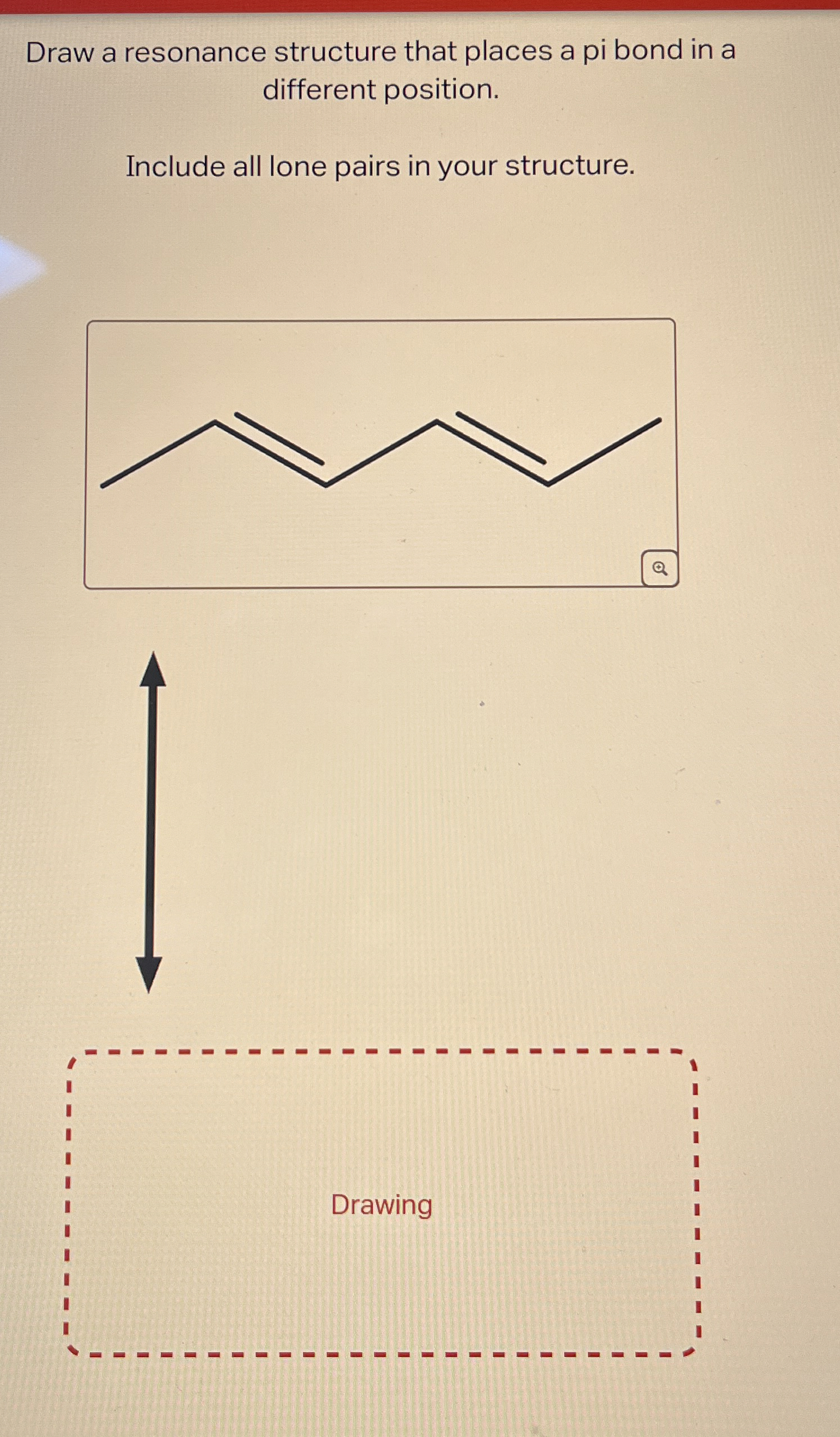 Solved Draw a resonance structure that places a pi bond in | Chegg.com