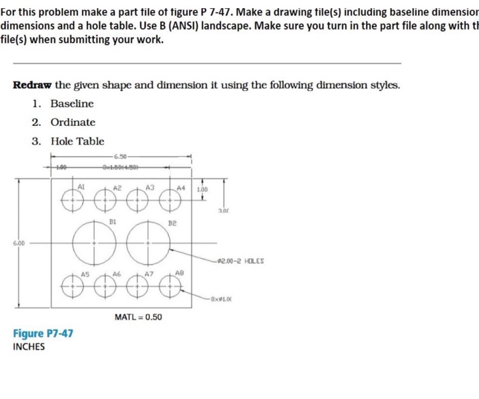 Solved For this problem make a part tile of figure P 7-47. | Chegg.com
