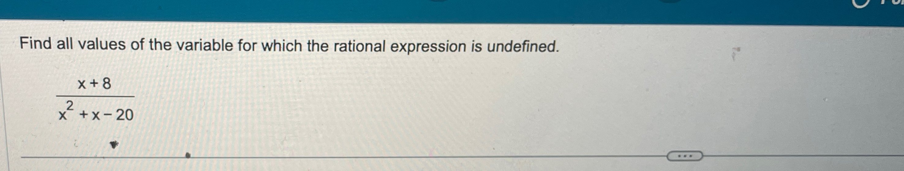 Solved Find all values of the variable for which the | Chegg.com