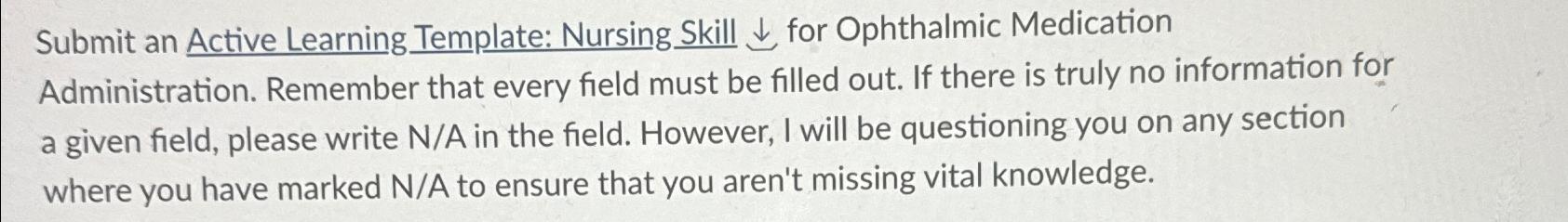 Solved Submit an Active Learning Template: Nursing Skill | Chegg.com