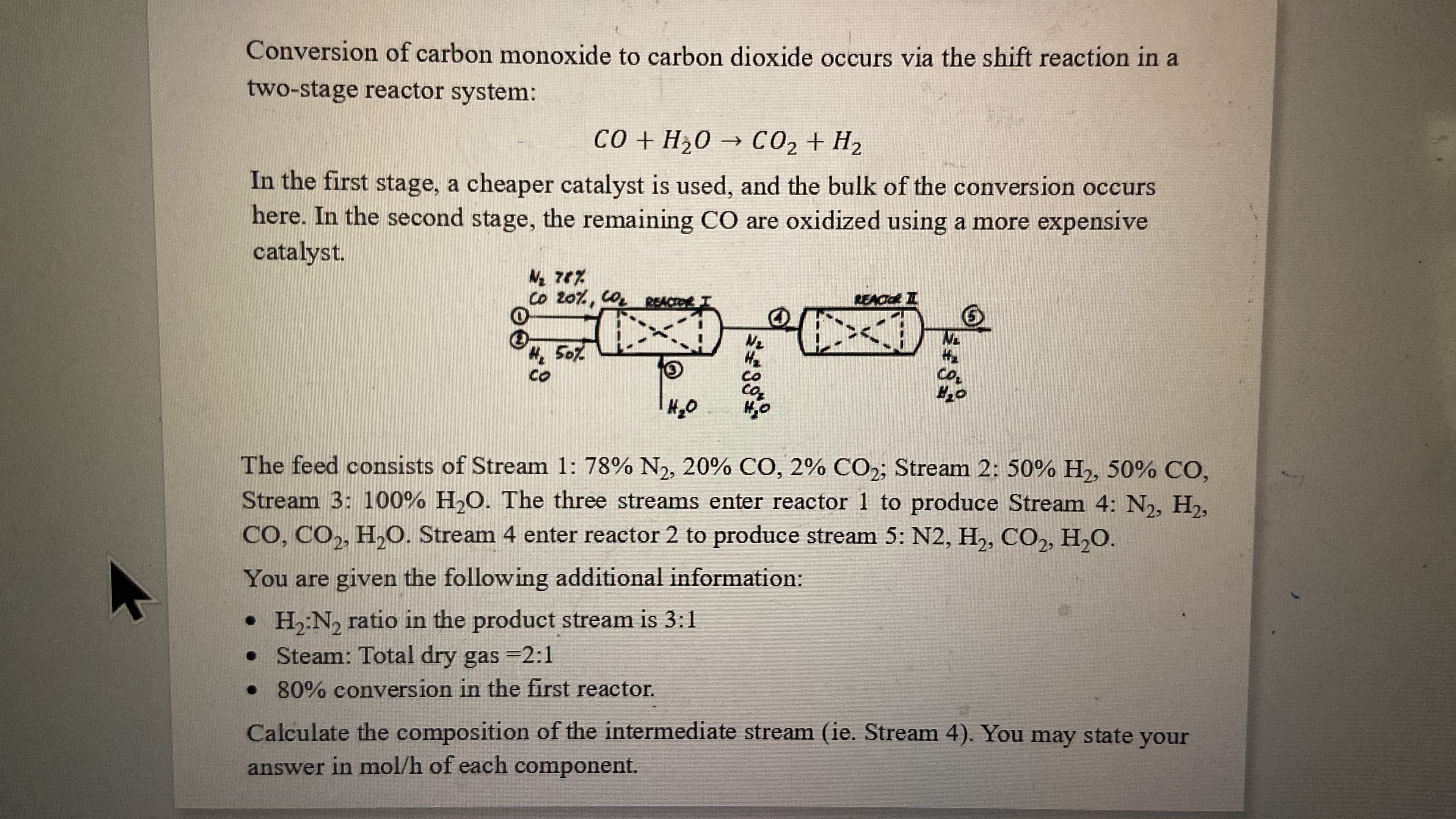 Solved Conversion of ﻿carbon monoxide to ﻿carbon dioxide | Chegg.com