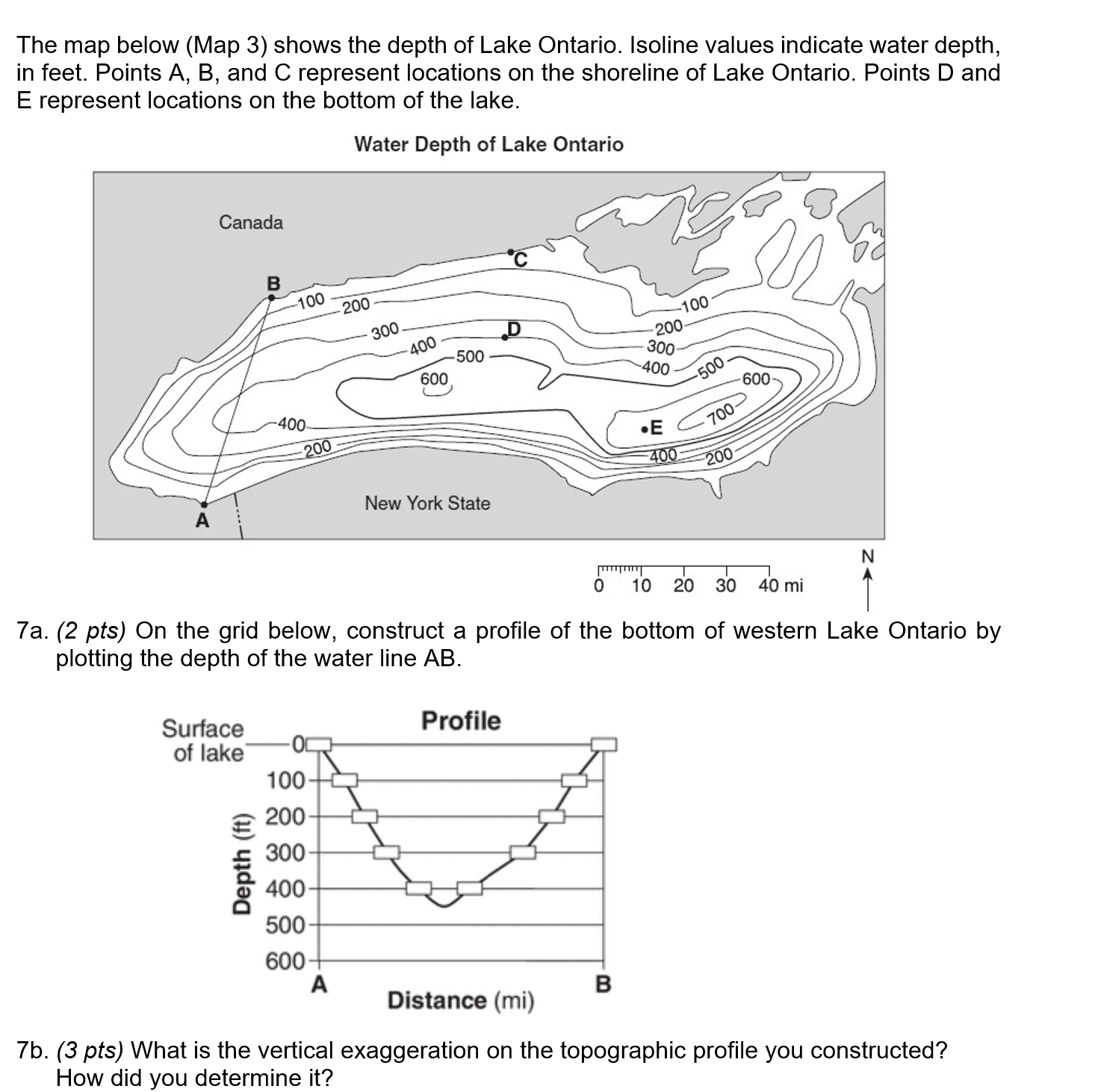 Solved Calculate the vertical exaggeration on the | Chegg.com