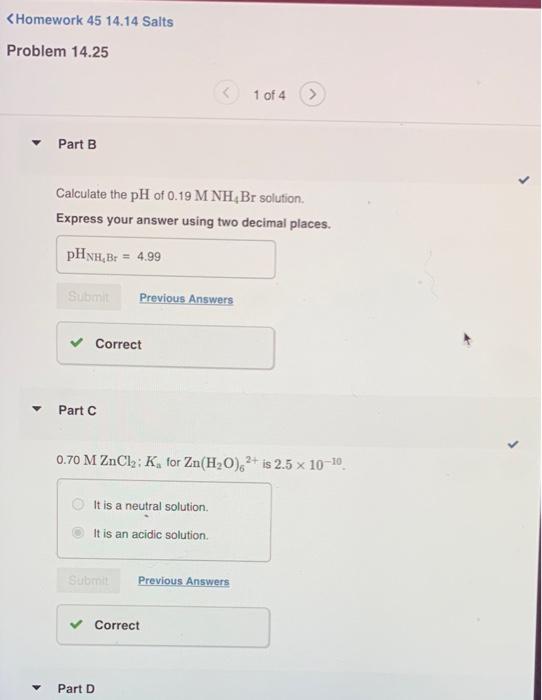 Solved Predict whether the following salt solutions are | Chegg.com