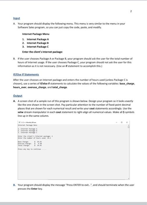 Solved Programming Assignment: Monthly Bill In this | Chegg.com Solved Programming Assignment: Monthly Bill In this | Chegg.com