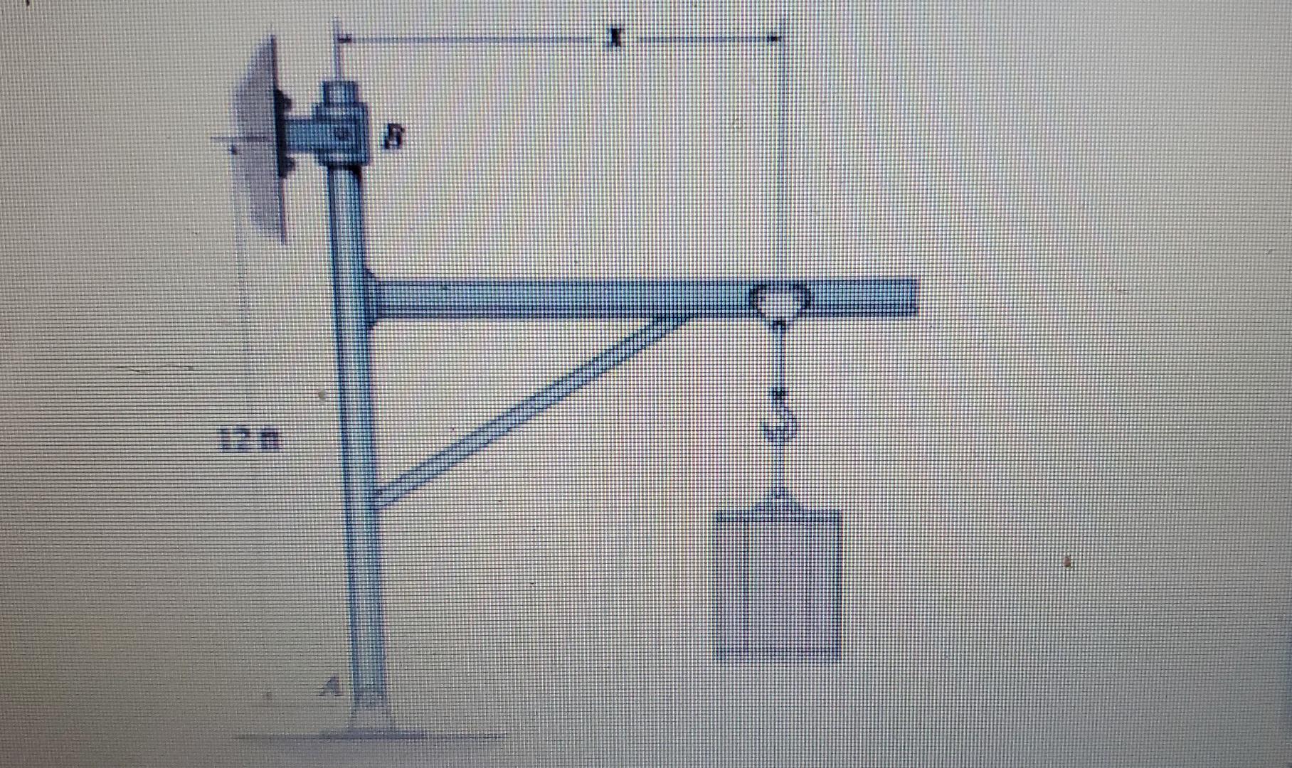 Solved The jib crane is pin connected at A and supported by | Chegg.com