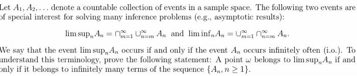 Solved Let A1, A2,... denote a countable collection of | Chegg.com