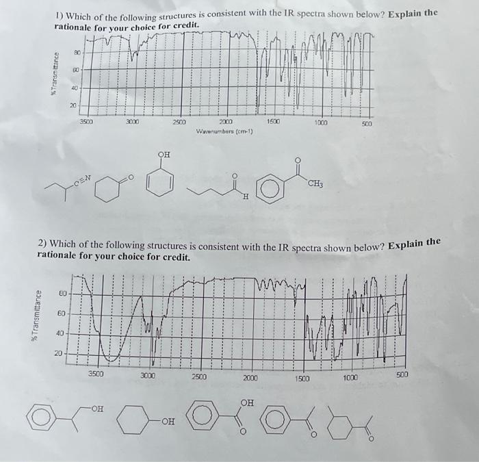 Solved 1) Which of the following structures is consistent | Chegg.com