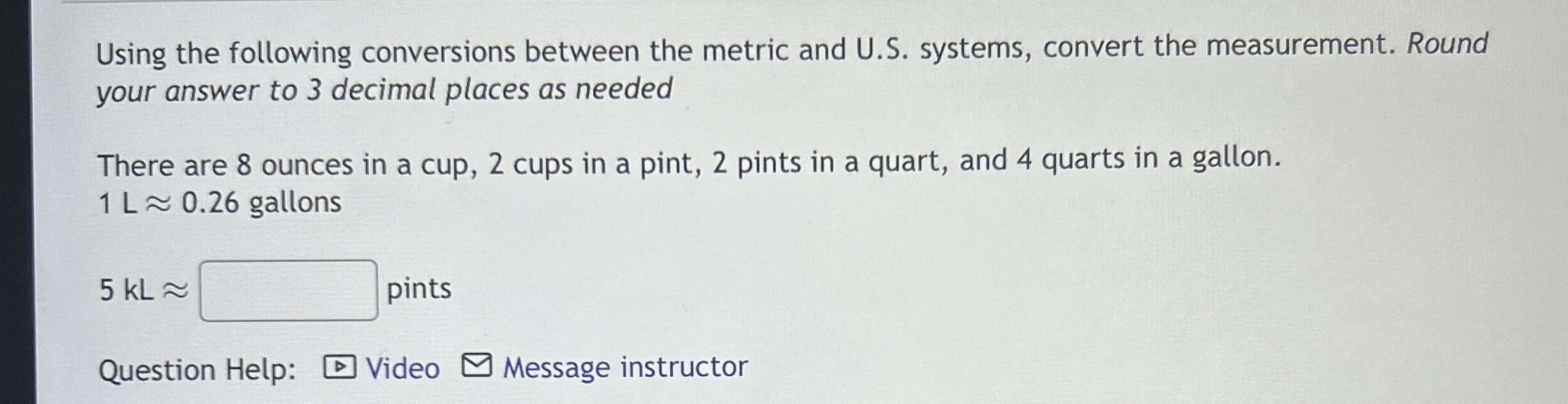 Solved Using the following conversions between the metric | Chegg.com