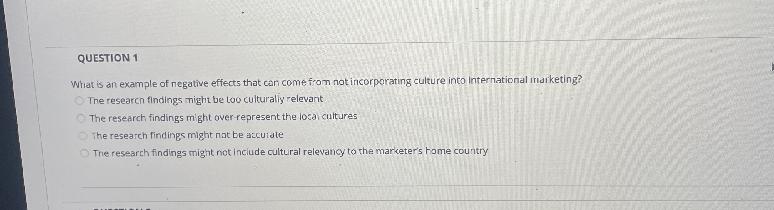Solved QUESTION 1What is an example of negative effects that | Chegg.com