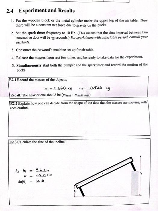 Solved 101L/103L EXPERIMENT 2 MOTION WITH CONSTANT | Chegg.com