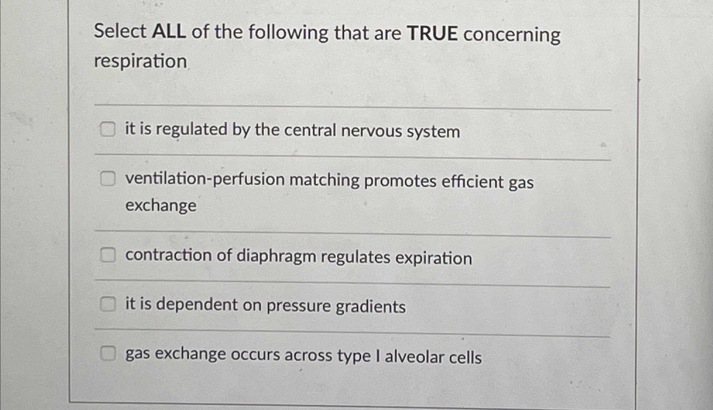 Solved Select ALL of the following that are TRUE concerning | Chegg.com