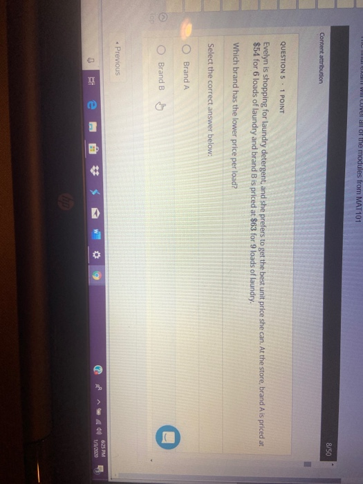 Solved Vi Vet All Of The Modules From Mat101 850 Content