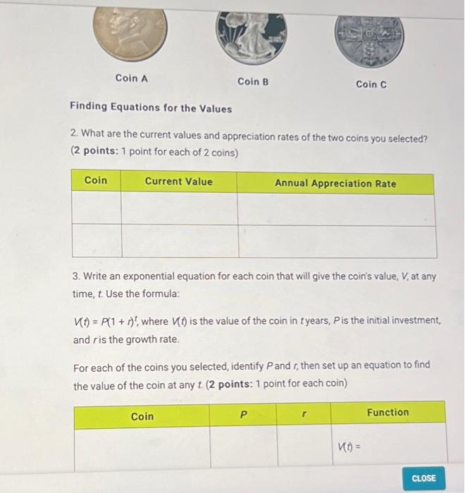 Solved YOUR ASSIGNMENT: Valuable Coins In this assignment, | Chegg.com
