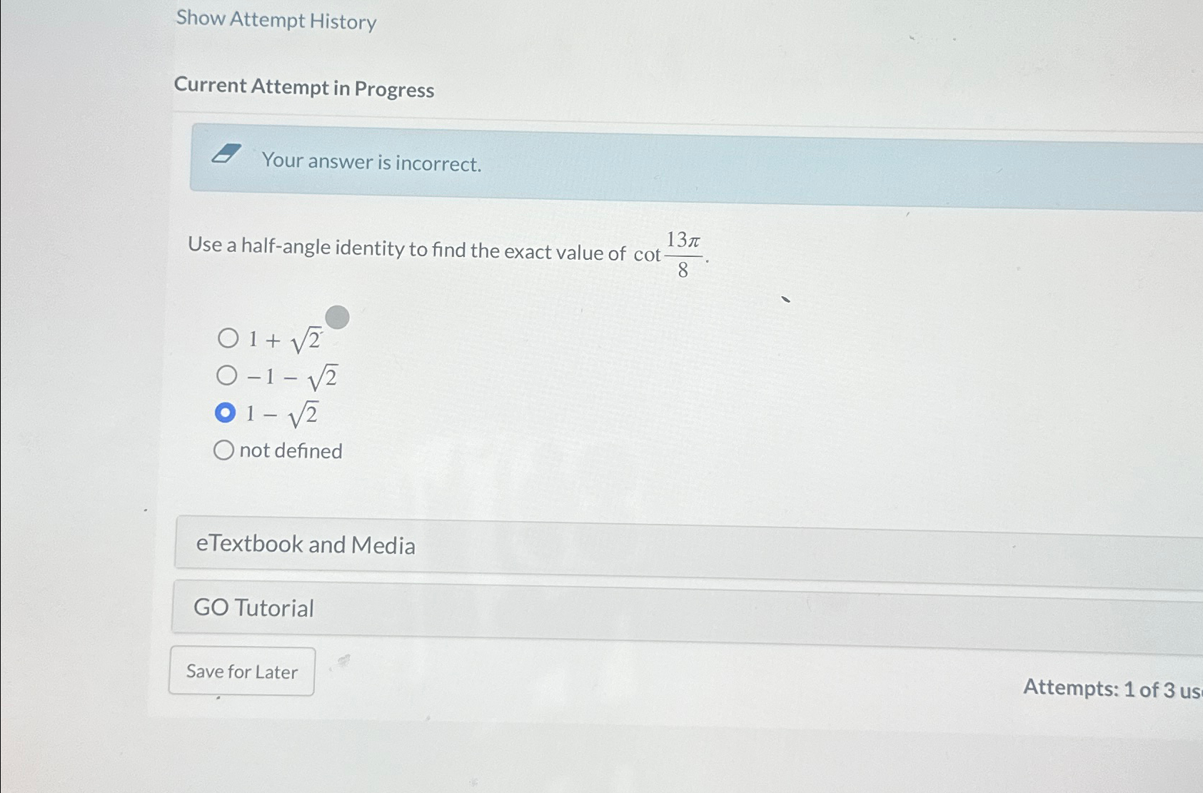 Show Attempt HistoryCurrent Attempt in ProgressYour | Chegg.com