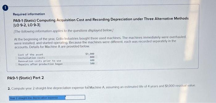 Solved Required information E9-2 (Static) Computing and | Chegg.com