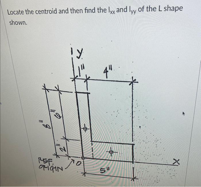 Solved Locate the centroid and then find the Ixx and Iyy of | Chegg.com