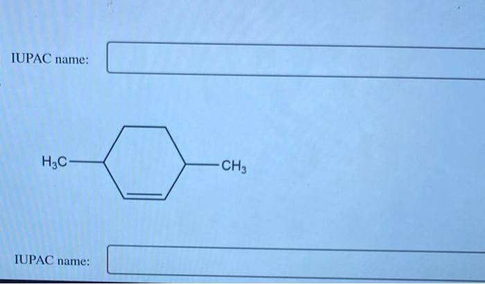 Solved Name the cycloalkenes using IUPAC (systematic) names. | Chegg.com