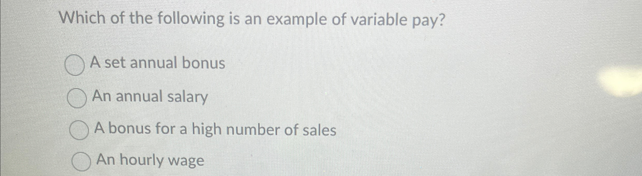 Solved Which of the following is an example of variable | Chegg.com