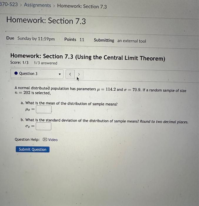 Solved A normal distributed population has parameters | Chegg.com
