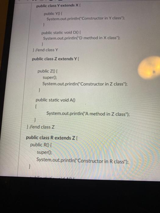 Solved What will the following code print? public class X | Chegg.com