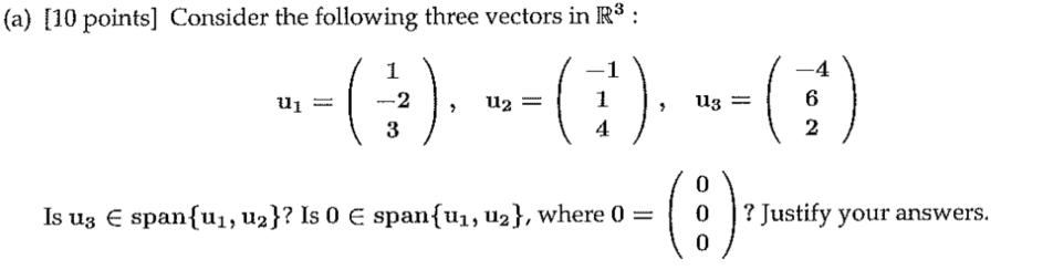 Solved (a) [10 ﻿points] ﻿Consider the following three | Chegg.com