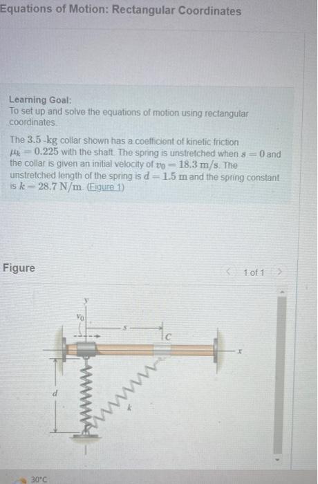 Solved Equations of Motion: Rectangular Coordinates Learning | Chegg.com
