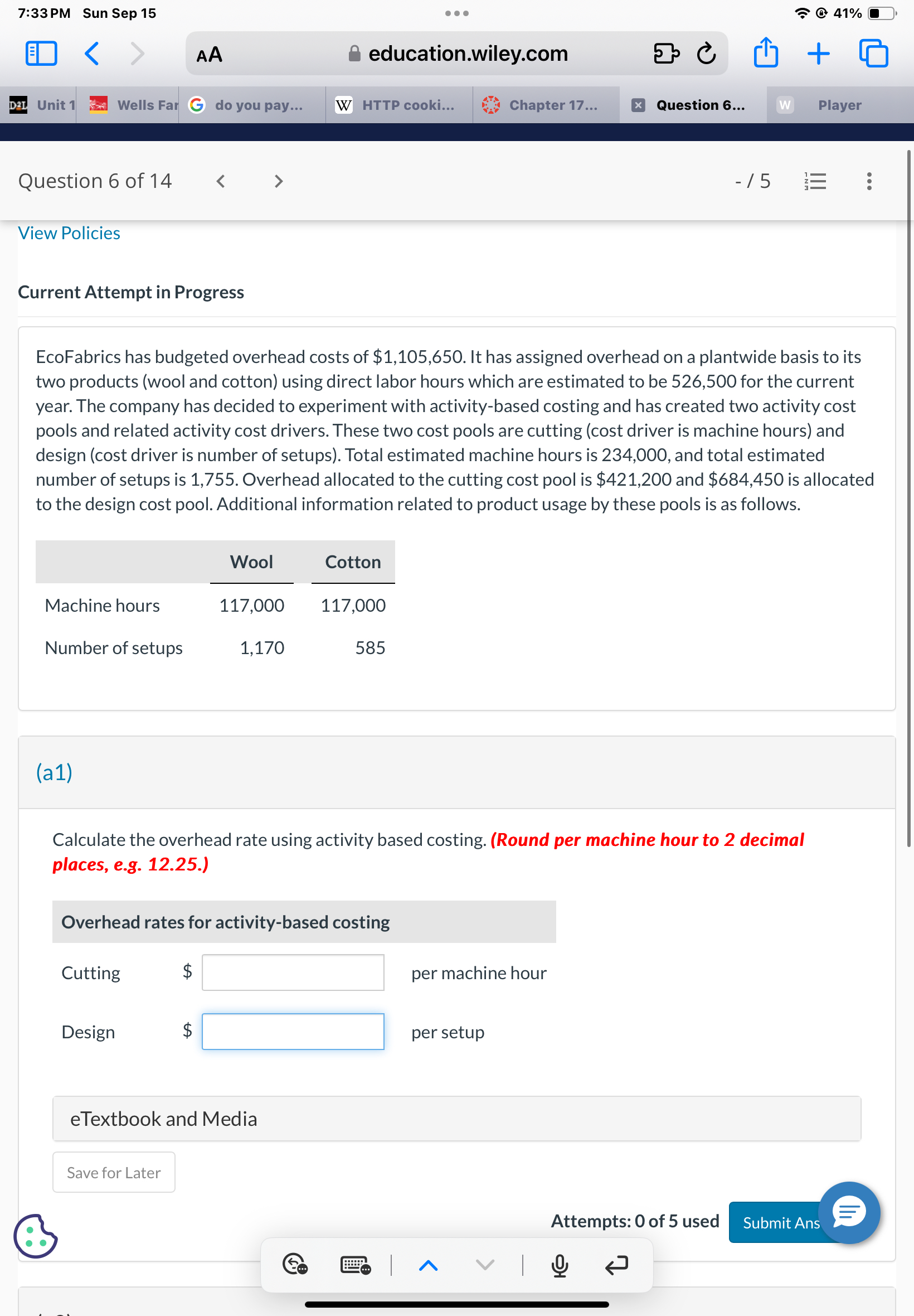 Solved View PoliciesCurrent Attempt in ProgressEcoFabrics | Chegg.com