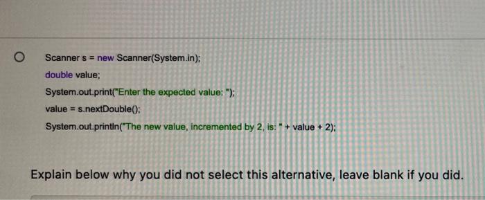 Solved Which of the following code fragments is correct? O | Chegg.com