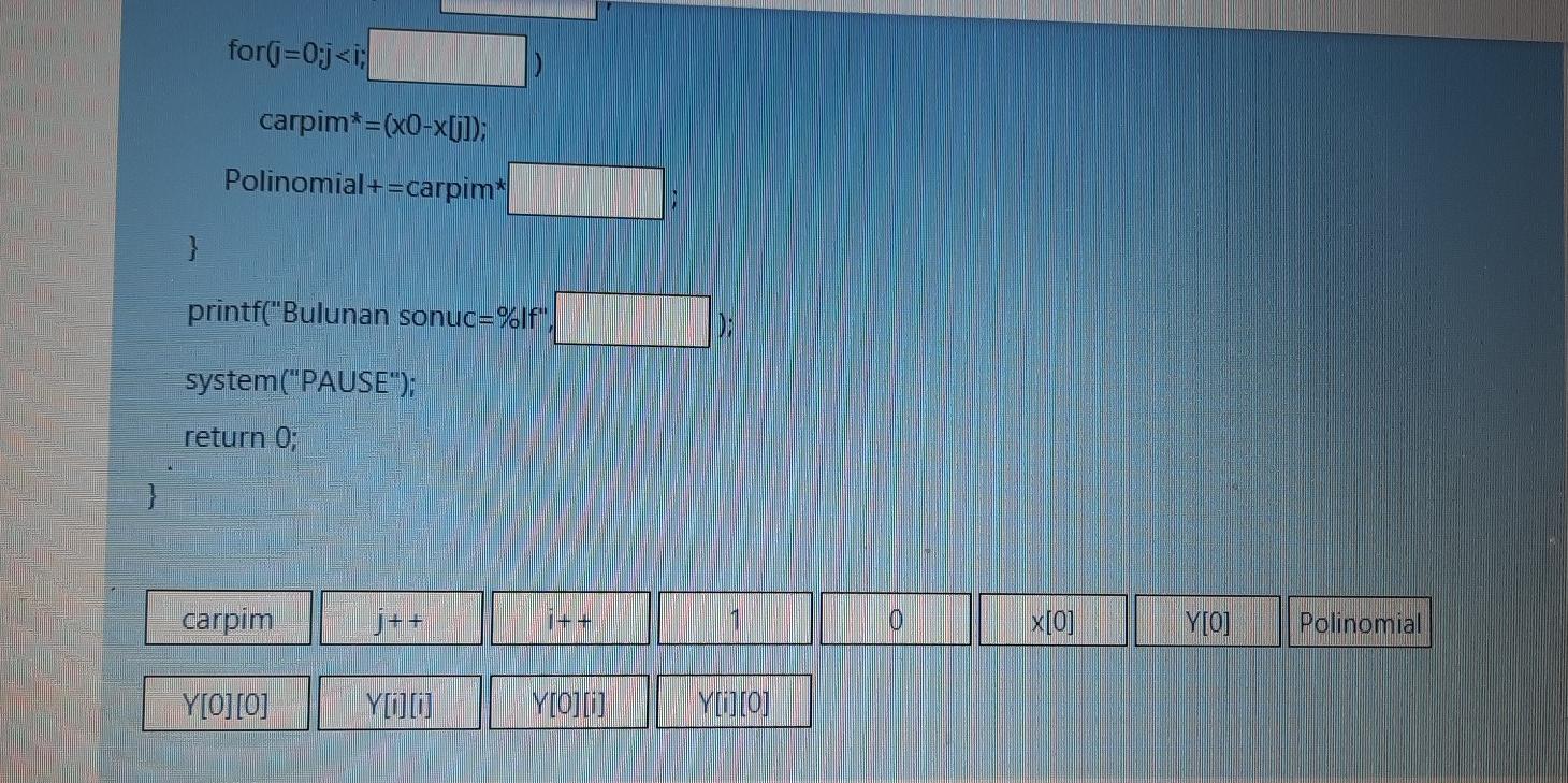 Solved The following code is used to interpolate the value | Chegg.com