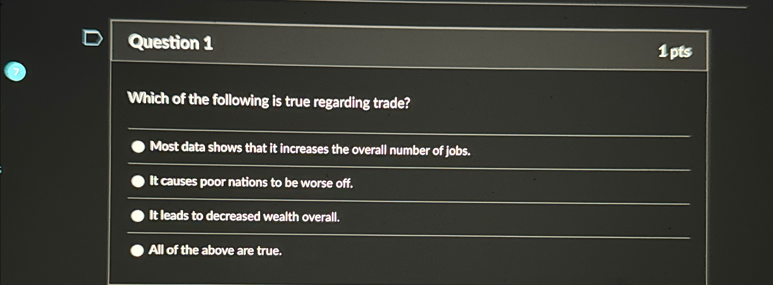 Question 11 ﻿ptsWhich of the following is true | Chegg.com