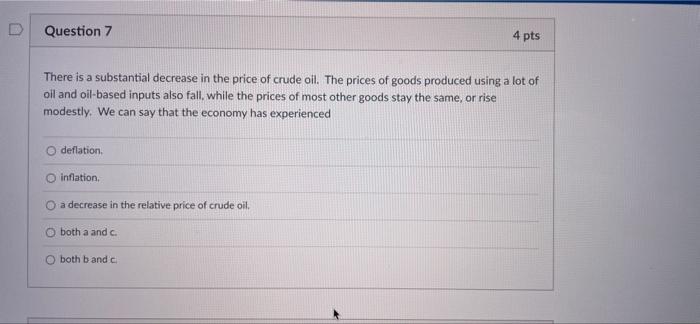 Solved Question 7 4 Pts There Is A Substantial Decrease In 2150